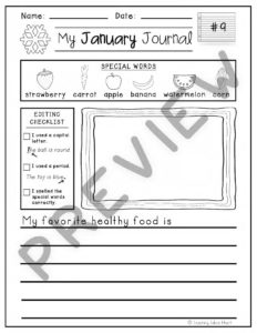 FREE Primary Writing Journal Prompts: January - Teaching Takes Heart