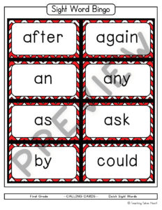 Sight Word Bingo - K, 1st, 2nd, and 3rd!! - Teaching Takes Heart